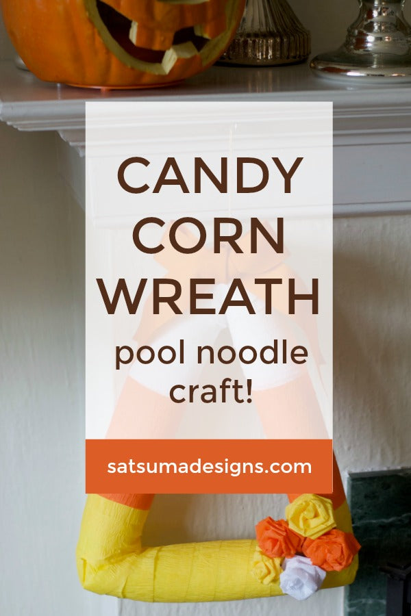 Candy Corn Wreath | Pool Noodle Craft