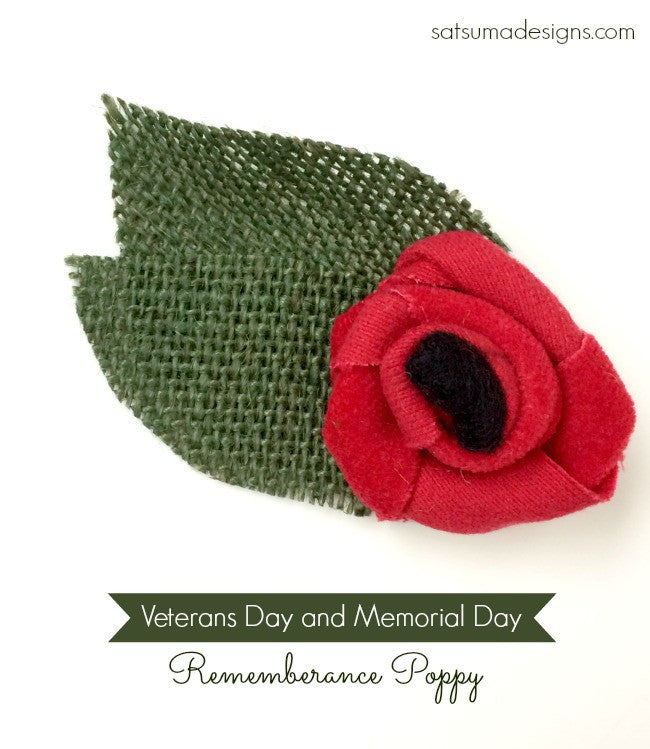 DIY Remembrance Poppy Pin