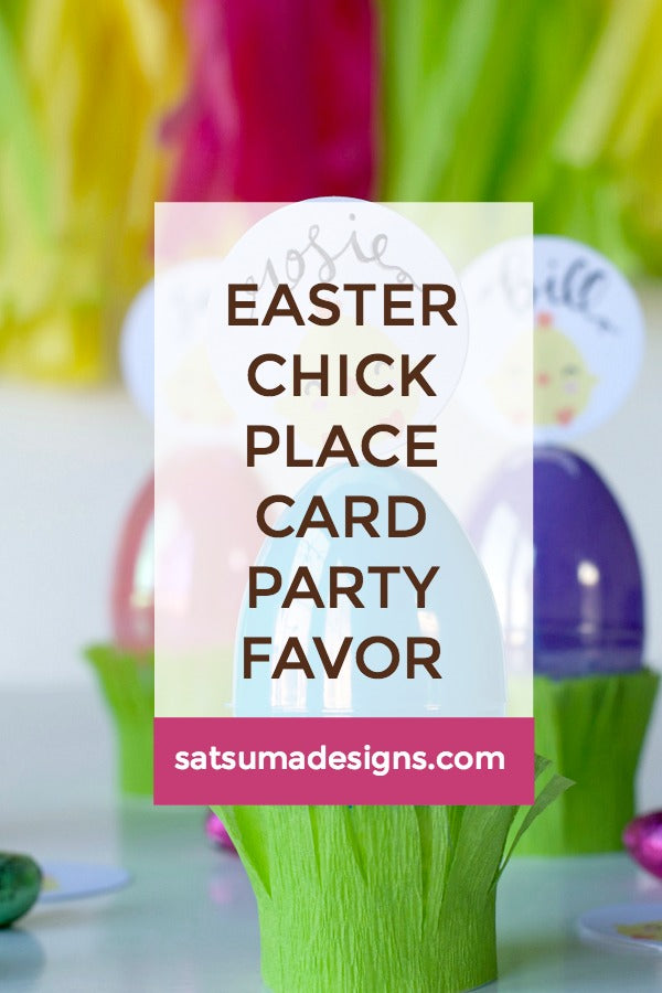 Easter Chick Place Card and Party Favor | Free Printable