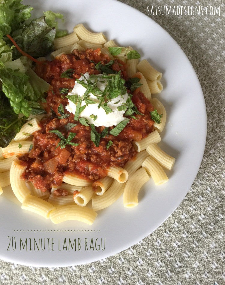 Spring Lamb Ragu with Rigatoni