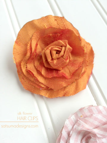 Silk Flower Hair Clips